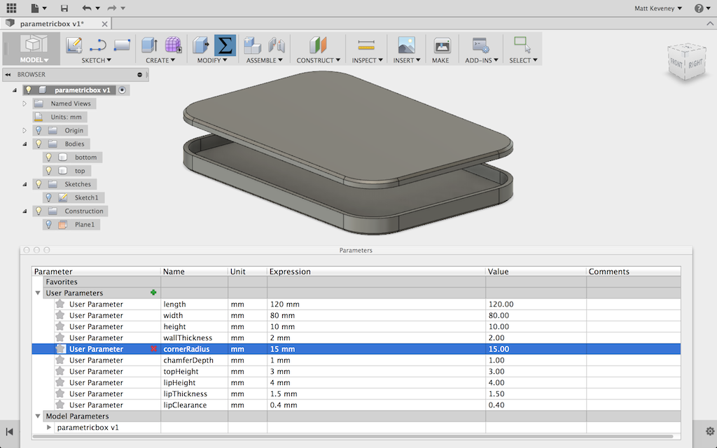 A parametric design for 3D printed boxes – Ace Makerspace