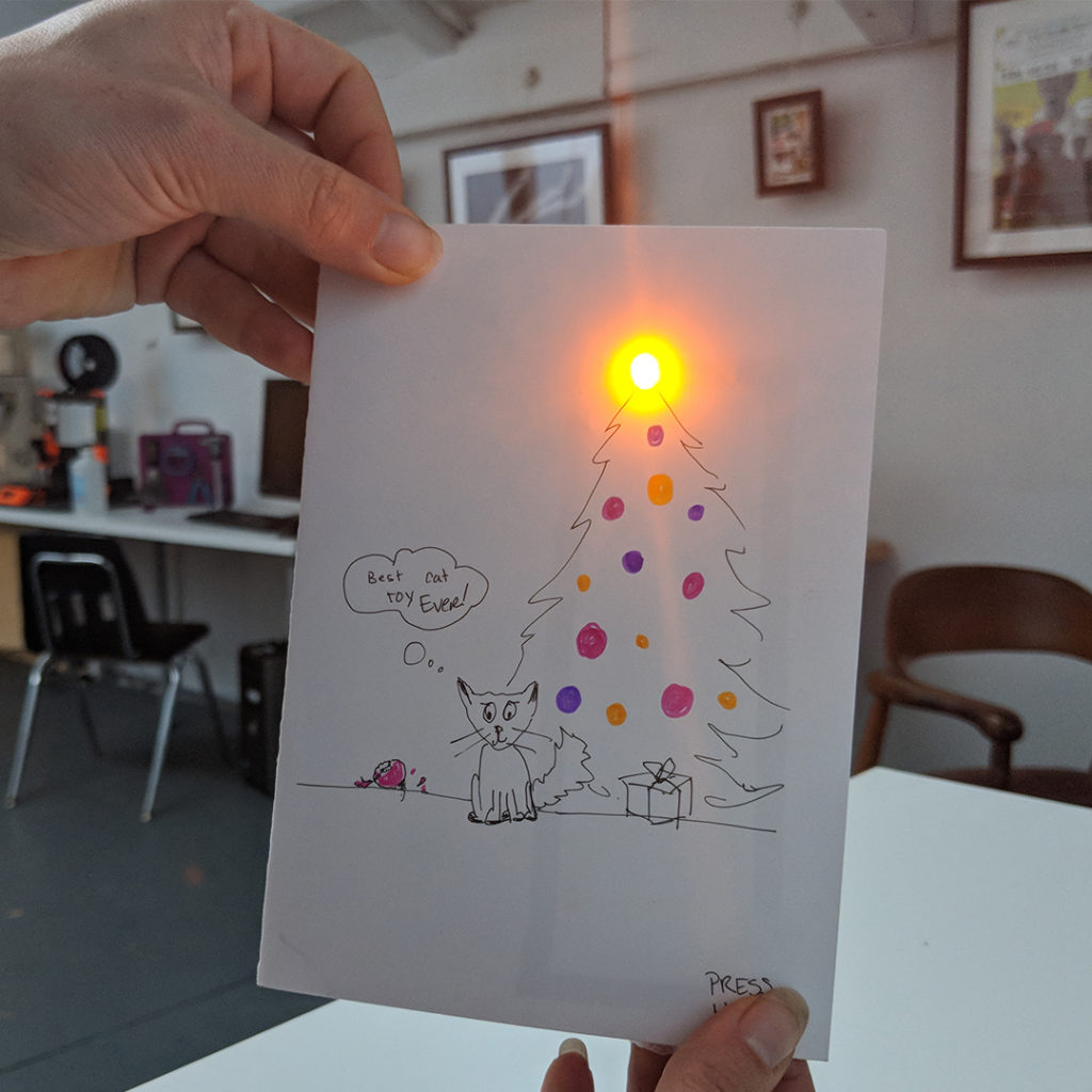 Light-up Holiday Cards at the Library – Ace Makerspace